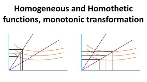 homogeneous and homothetic functions and monotonic transformation