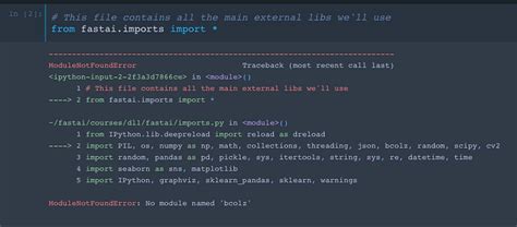Error No Module Named Bcolz But Bcolz Is Already Installed Part 1 2018 Fastai