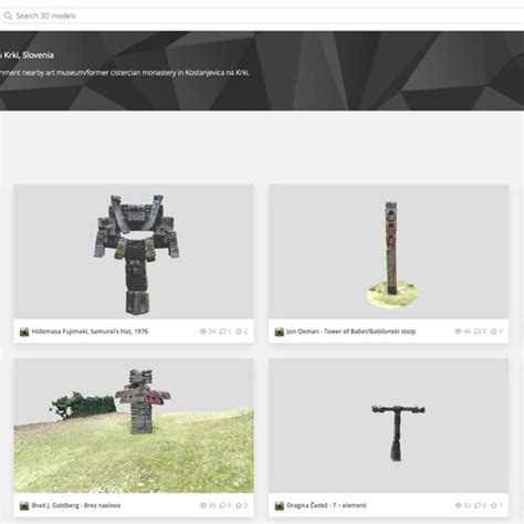 Three Dimensional Presentations Of Sculptures In 3d Viewer Sketchfab Download Scientific Diagram