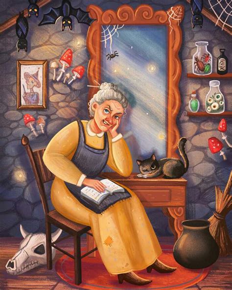 Иллюстрация Колдунья - врунья в стиле детский | Illustrators.ru
