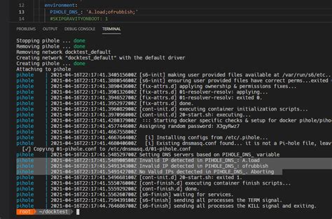 Passing Quoted List To PIHOLE DNS Via Docker Compose Environment Will Break Startup Issue