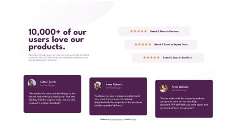 Frontend Mentor Solution Social Proof Section Coding Challenge Solution