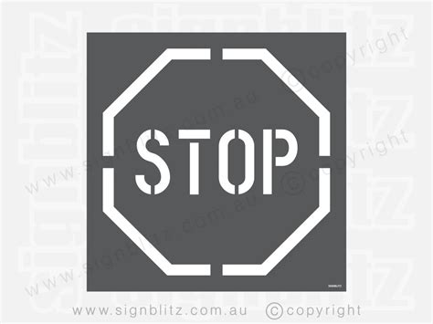 Stop Symbol Stencil Signblitz