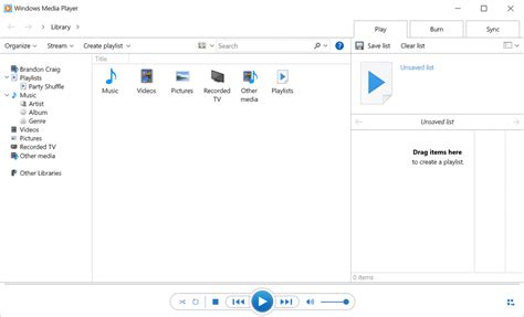 Windows Media Player Windows 10 Rtm Theme Concept R Windows Redesign