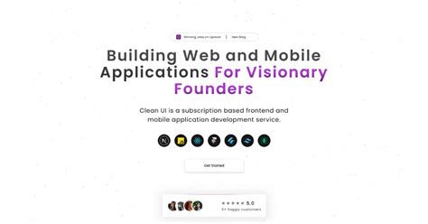 Clean Ui Building Web And Mobile Applications For Visionary Founders