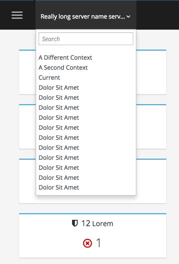 context selector patternfly