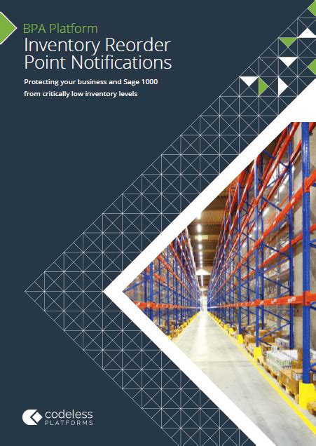Inventory Reorder Point Sage Notifications Alerts