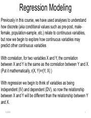 Slides Simple Linear Regression Pdf Regression Modeling Previously In This Course We