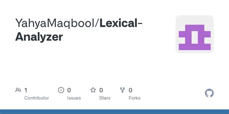Github Yahyamaqbool Lexical Analyzer