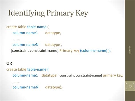 Ppt Lecture5 Sql Overview Oracle Data Type Ddl And Constraints Powerpoint Presentation