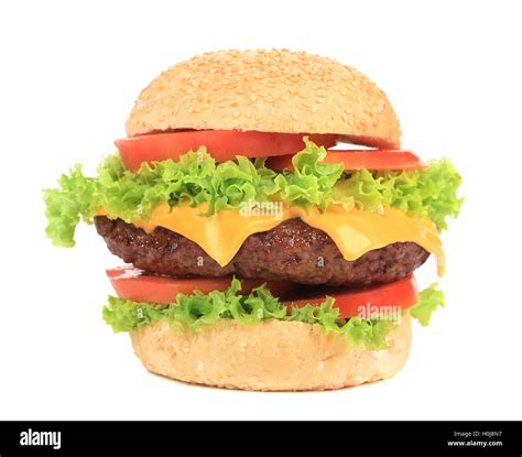 Big Appetizing Hamburger Stock Photo Alamy