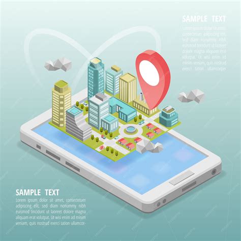 Smartphone Location Premium Vector