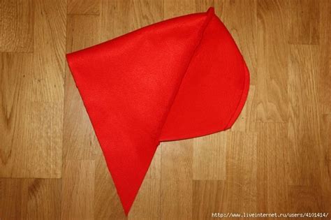 Как сшить сделать шапочку для костюма Красной Шапочки на Новый год Шапочка Красная шапочка