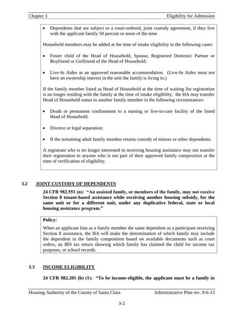 Pdf Section 8 Administrative Plan Cover Page And Table Of Housing