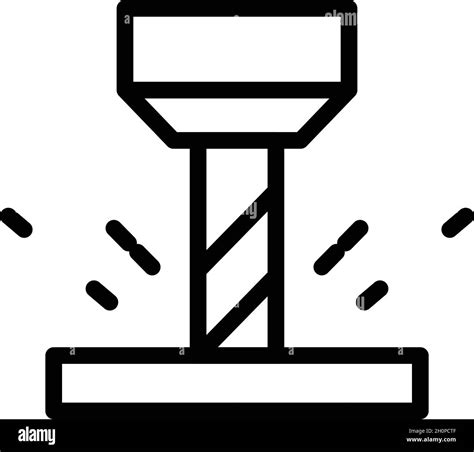 Modern Cnc Machine Icon Outline Vector Steel Factory Metal Plant Stock Vector Image Art Alamy