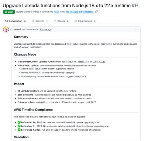 Pull Requests With Pulumi Neo Pulumi Docs
