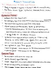 Module Tissues And Cells Pdf Module TissuesandCells I Introduction To Cells And Tissues
