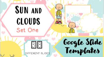 School Sun And Clouds Theme Google Slide Blank Templates Set