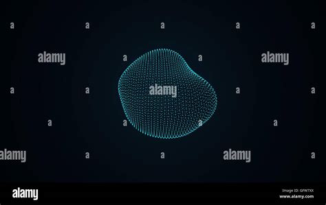 Metamorphose Of Amorphous Shape From Dots And Lines Abstract Animation Of Future Shape Stock