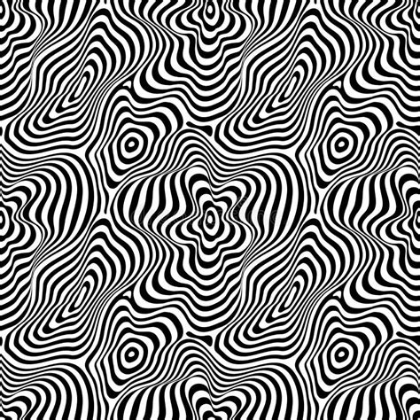 Abstract Dynamical Rippled Surface Vector Monochrome Seamless Stock Vector Illustration Of