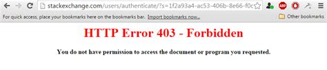 403 Forbidden Error When Attempting To Log Into