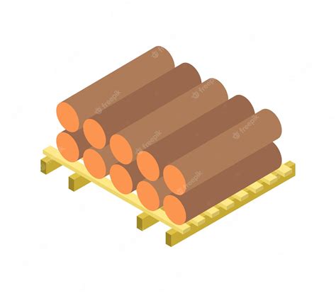 Premium Vector Isometric Tree Trunks