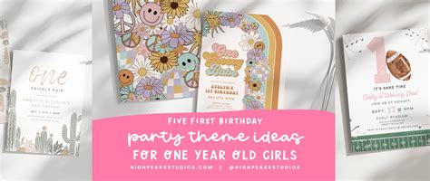 5 First Birthday Party Theme Ideas For One Year Old Girls High Peaks