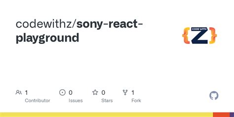 GitHub Codewithz Sony React Playground