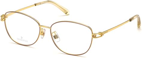 Swarovski Sk5403 D 030 Womens Shiny Deep Gold Frame Eyeglasses
