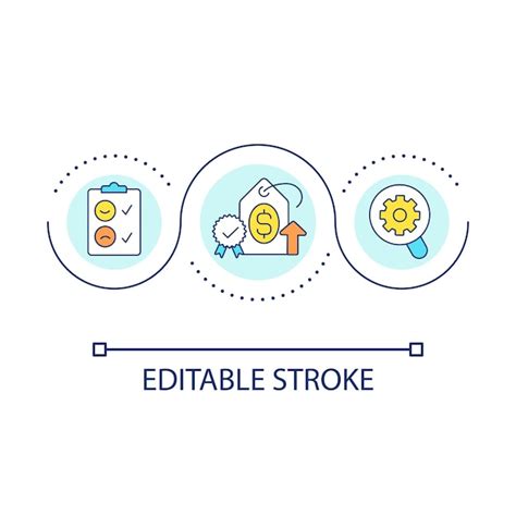 premium vector growing prices loop concept icon