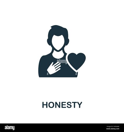 Honesty Icon Monochrome Simple Element From Core Value Collection