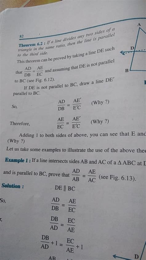 Theorem If A Line Divides Any Two Sides Of A Triangle In The Sa
