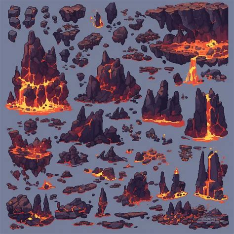 Retro Pixel Platformer Tileset Packs Midjourney Prompt
