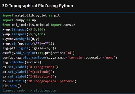 3d Topographical Pattern Using Python ~ Computer Languages Clcoding 3d Topographical Pattern Using Python ~ Computer Languages Clcoding