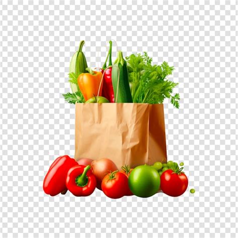 A Paper Bag Of Vegetables And A Paper Bag With A Paper Bag On It Premium Ai Generated Psd