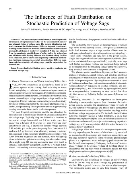 Pdf The Influence Of Fault Distribution On Stochastic Prediction Of
