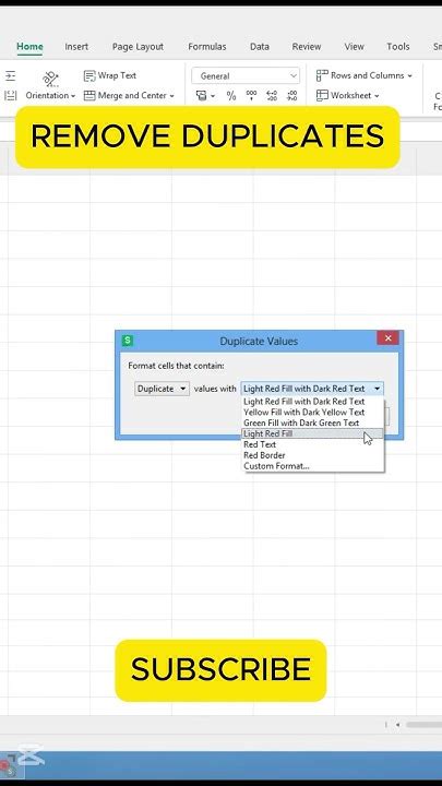 how to remove duplicates in excel shortcut method excel exceltips