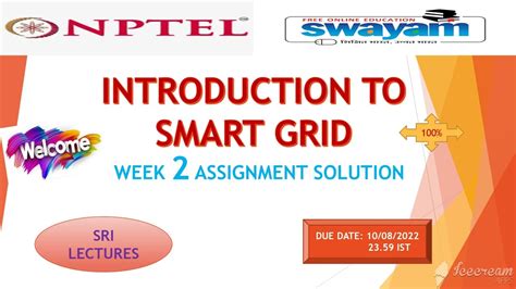 WEEK INTRODUCTION TO SMART GRID ASSIGNMENT SOLUTION YouTube