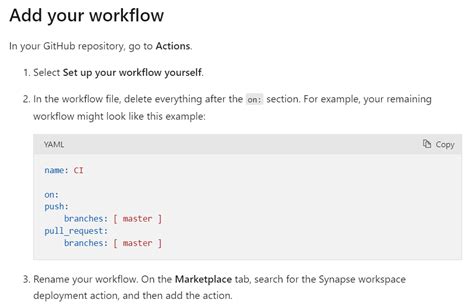 Cicd Azure Synapse Analytics With Github Actions Microsoft Qanda