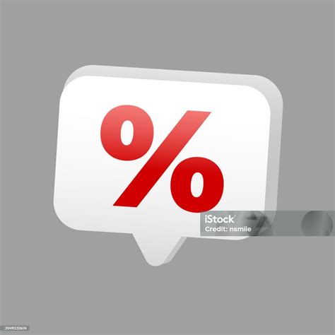 벡터 3d 기호 백분율 아이콘 메시지 버블 3차원 형태에 대한 스톡 벡터 아트 및 기타 이미지 3차원 형태 가격 가격표 Istock