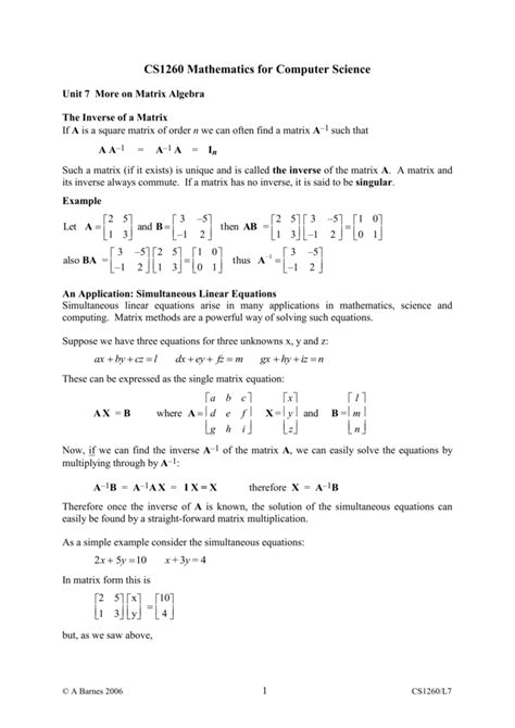 Solving Simultaneous Equations Using Matrices Tessshebaylo