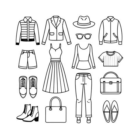 Premium Vector Black Outline Icons Set