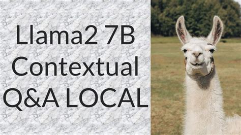 Llama B Contextual Question And Answering In LOCAL Machine In Minutes YouTube