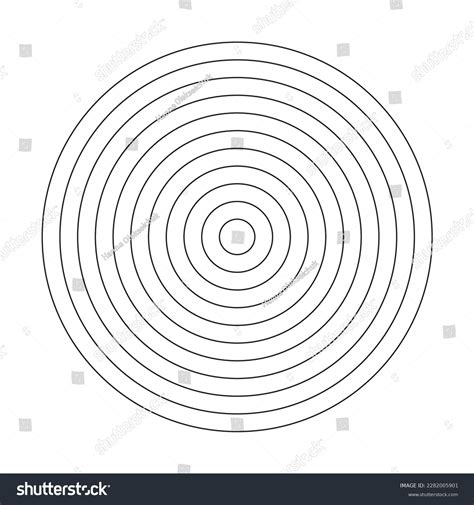 polar grid 10 concentric circles circle stock vector royalty free