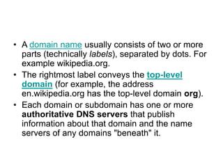 Domain Name System Ppt