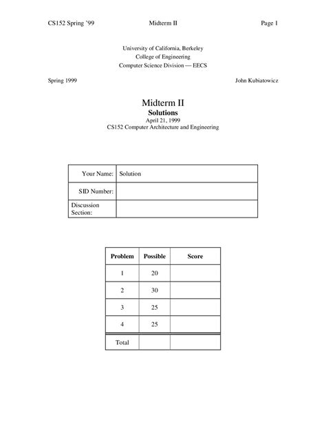 Memory Hierarchy Computer Architecture And Engineering Solved Exams