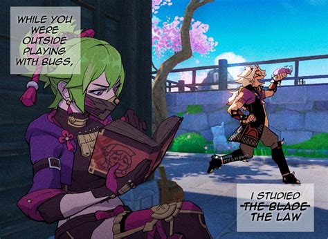 Nycnouu Arataki Itto Kuki Shinobu Genshin Impact Oni Horns