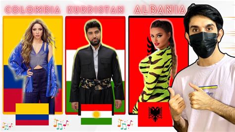 بەناوبانگترین گۆرانی وڵاتەکان 🔥 Youtube