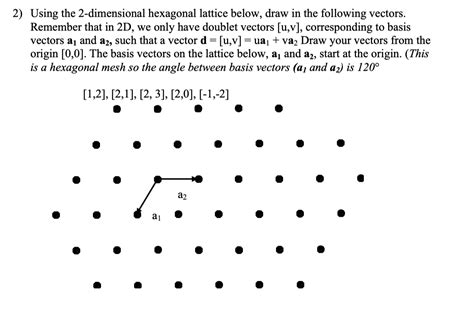 Solved Using The Dimensional Hexagonal Lattice Below Chegg
