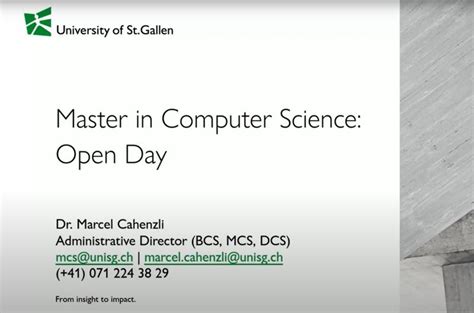 Master In Computer Science Mcs Hsg On Linkedin Open Day Master In
